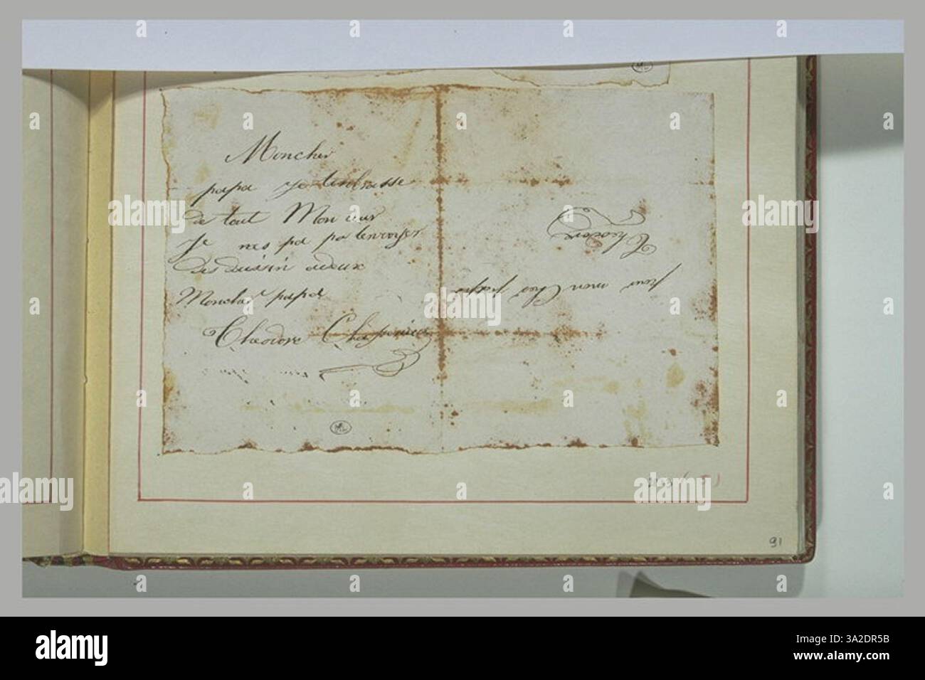 A further letter from Théodore Chassériau to his father, Benoit, that ...