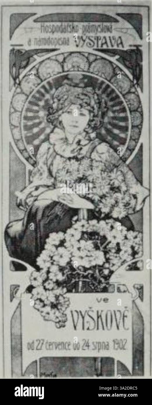 In 'Bridges A49', Mucha uses his iconic blend of organic forms and ...