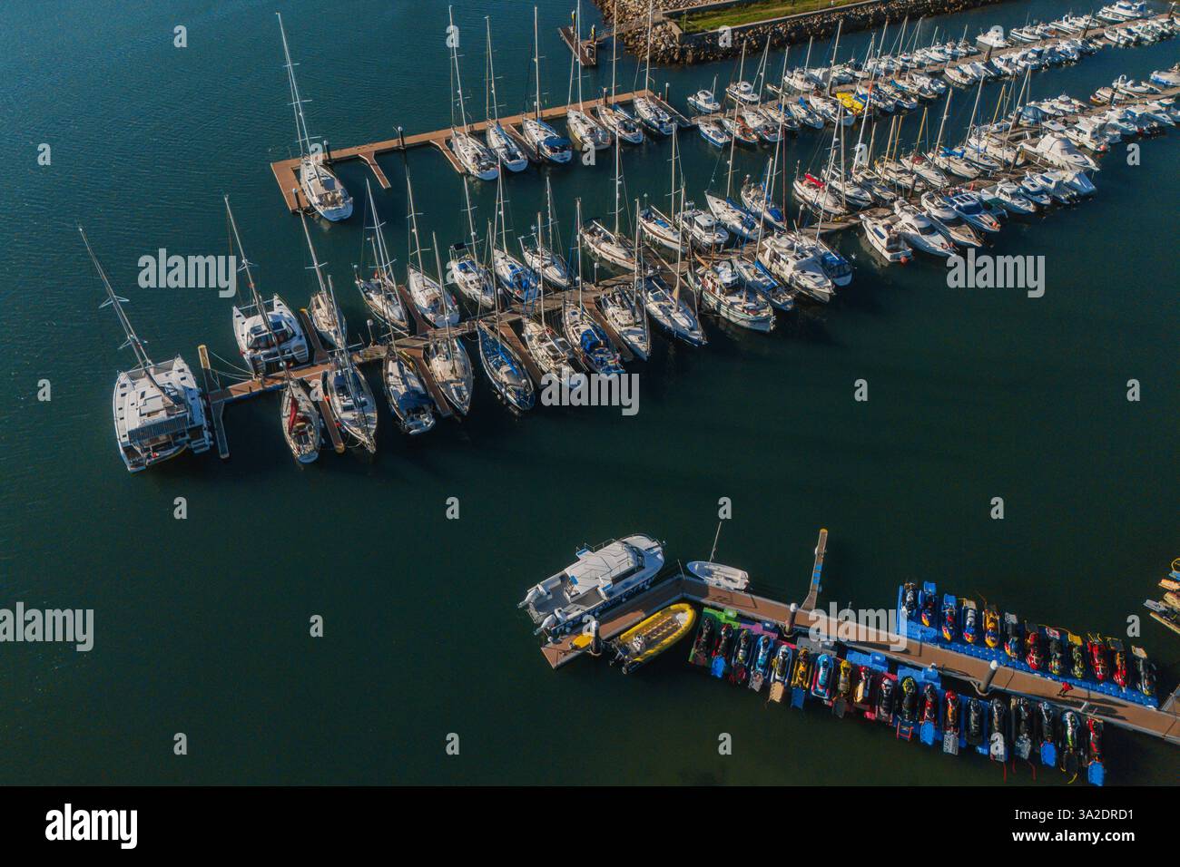 Aerial view of Port and Marina of Nazare, Portugal Stock Photo - Alamy