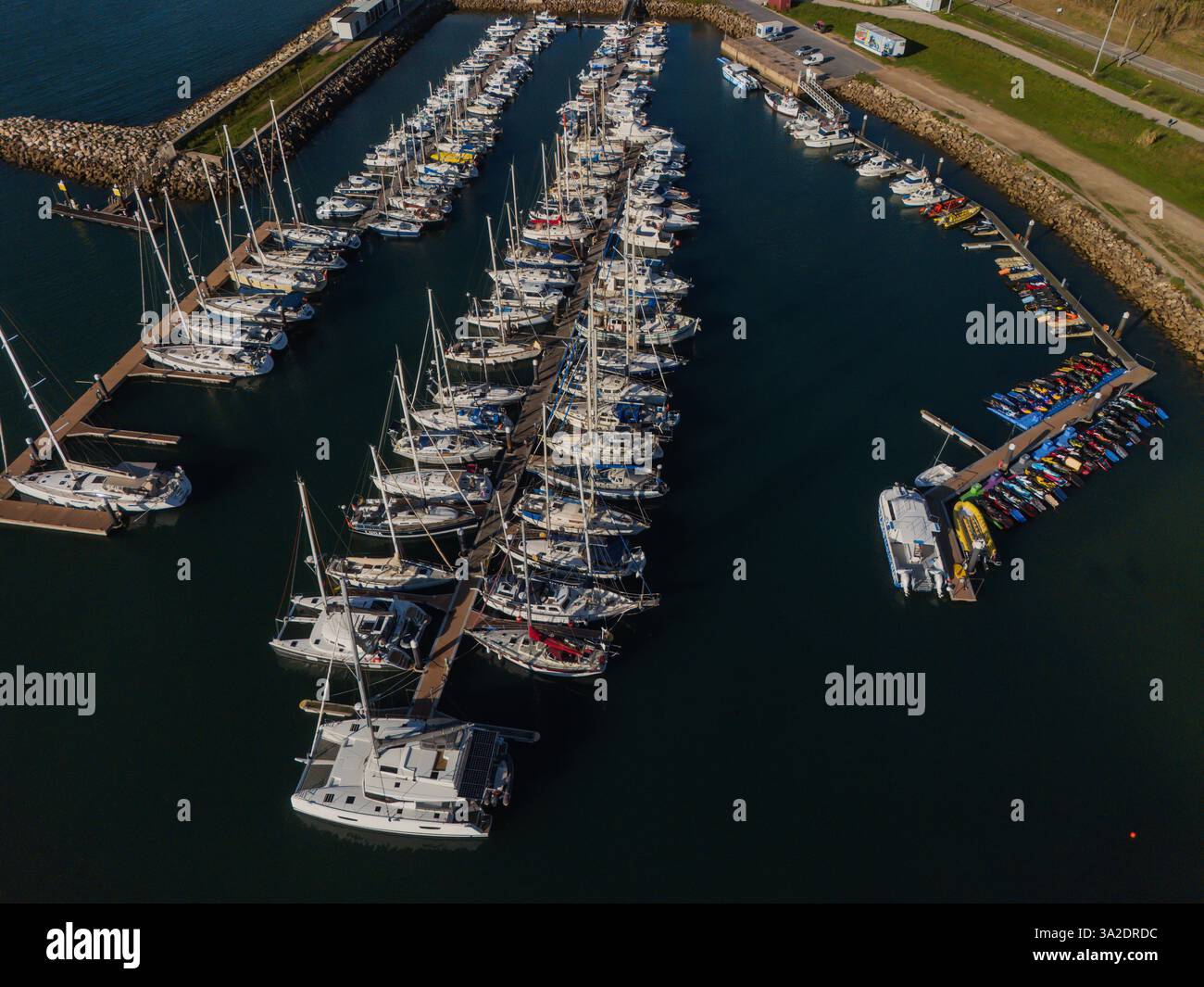 Aerial view of Port and Marina of Nazare, Portugal Stock Photo - Alamy