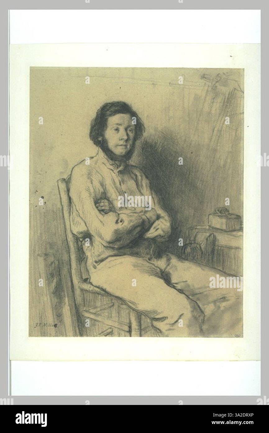 This portrait depicts Auguste Millet, the artist’s brother. The work ...