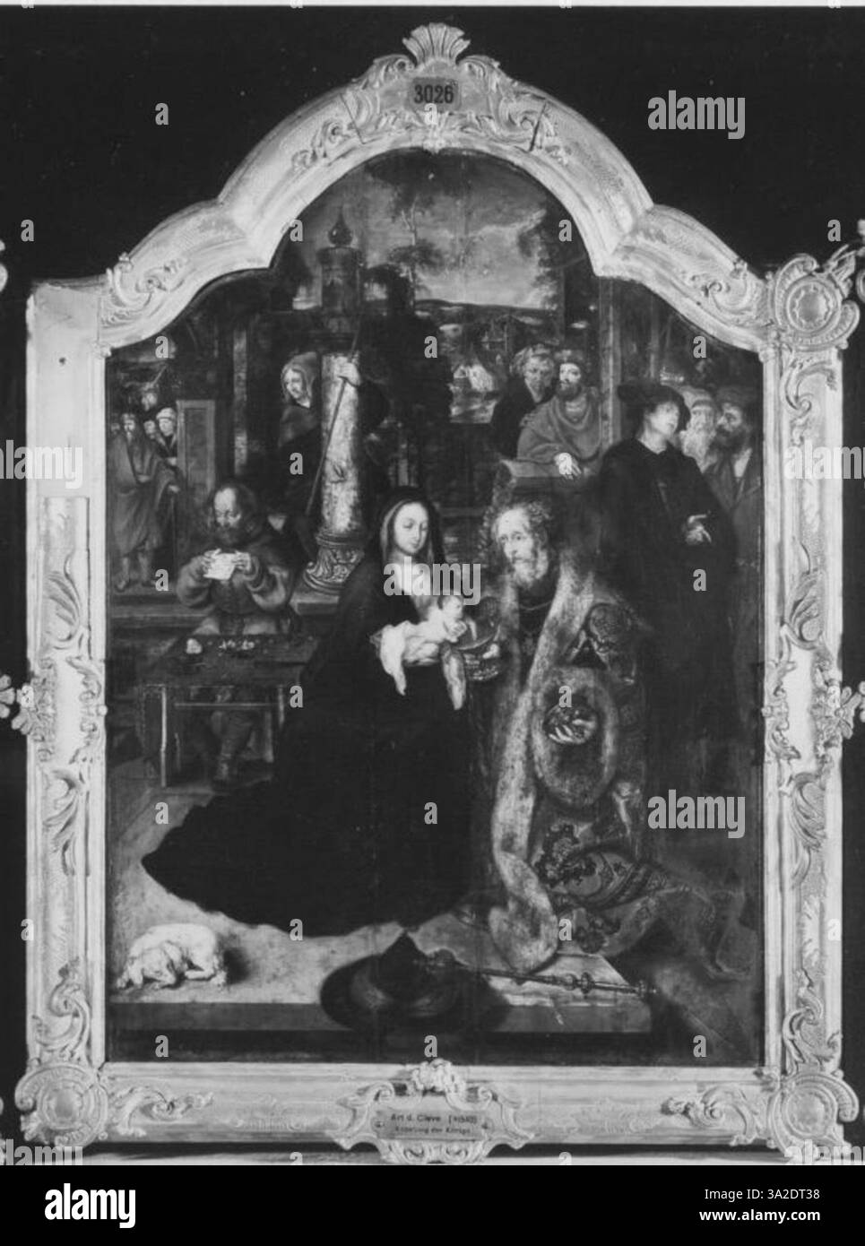 This central panel of an altarpiece by Cornelis van Cleve, created between 1520-30, depicts the ...