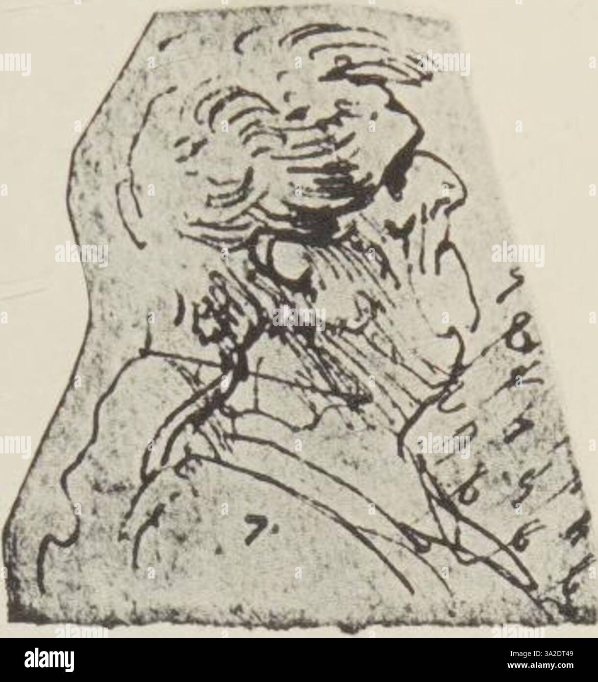 This work, cataloged as Clark 12459r, by Leonardo da Vinci displays the ...