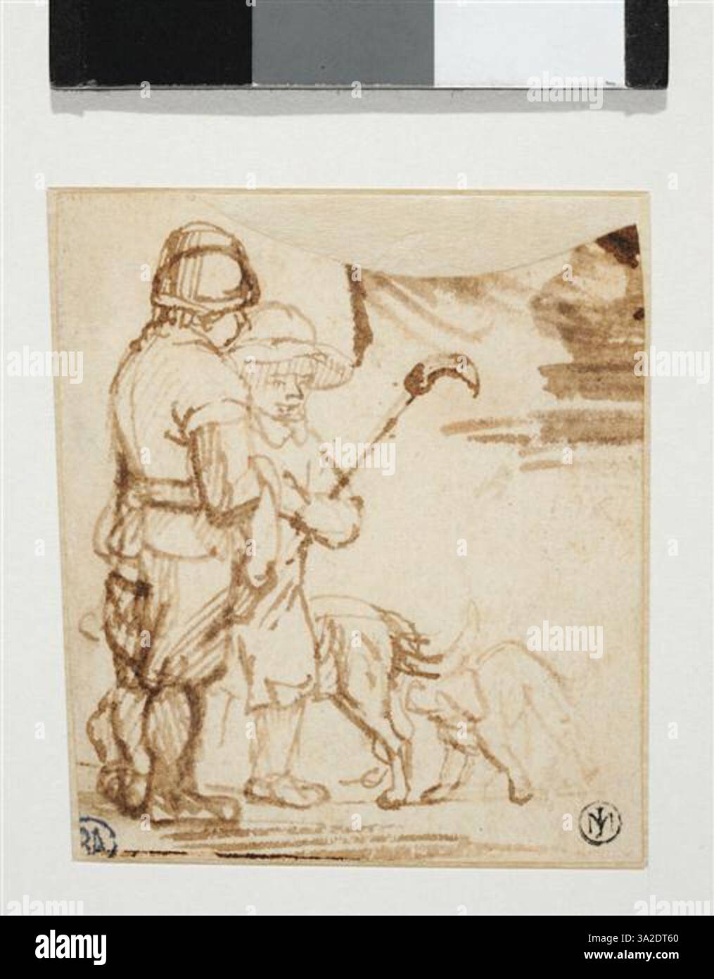 This scene shows small shepherds, likely from the Nativity story ...