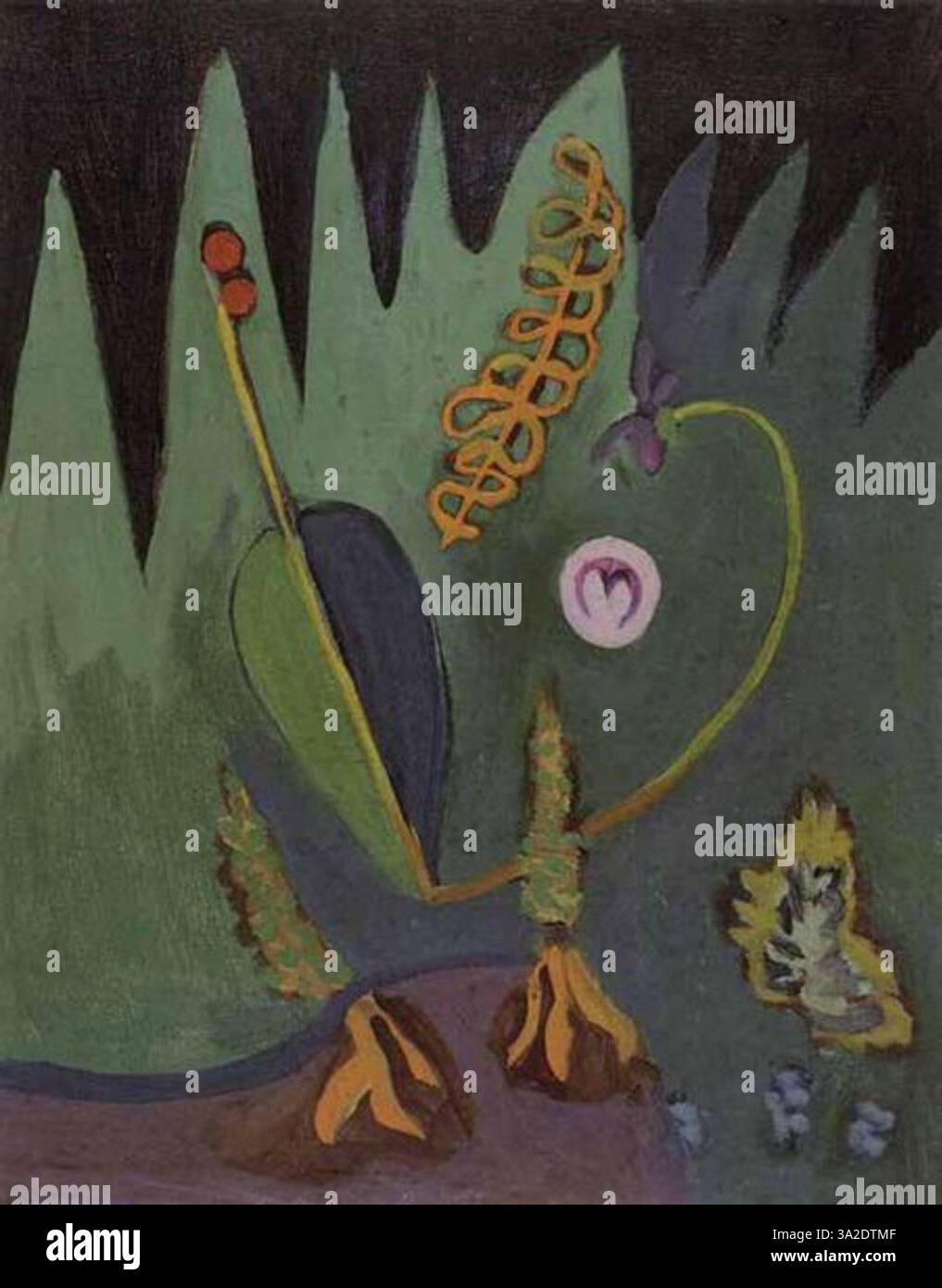 This piece captures the emotional tension of the subject through bold ...