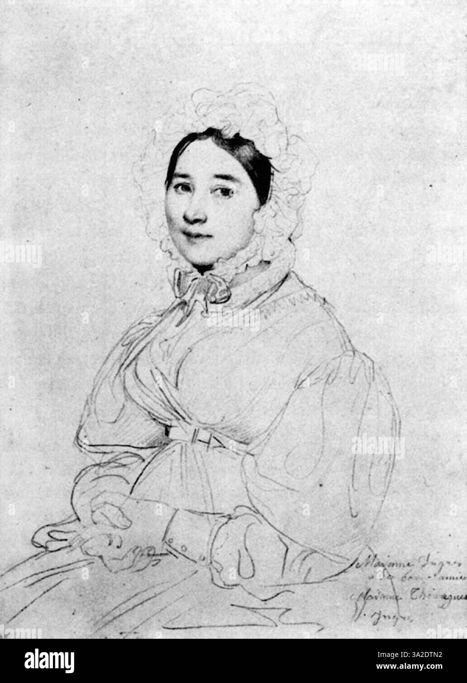 In this portrait, Ingres depicts Madame Jean Auguste Dominique Ingres ...