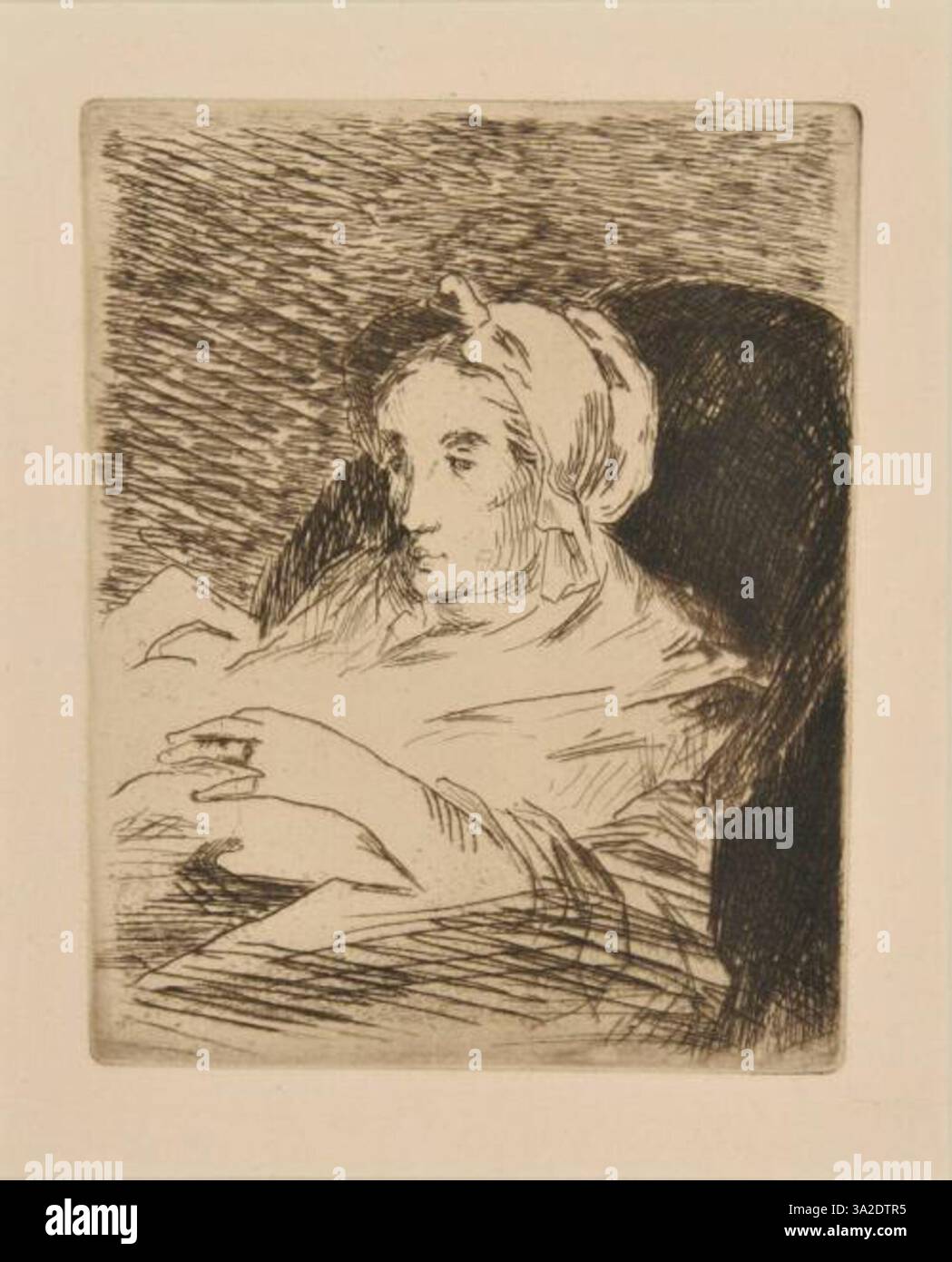 This portrait of a person recovering from illness shows a figure in a ...