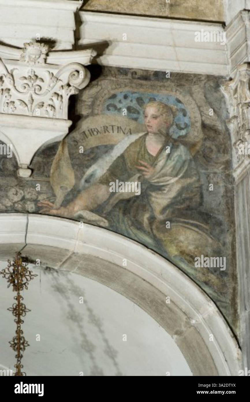 The Tiburtine Sibyl is depicted in this painting, a prophetess from ...
