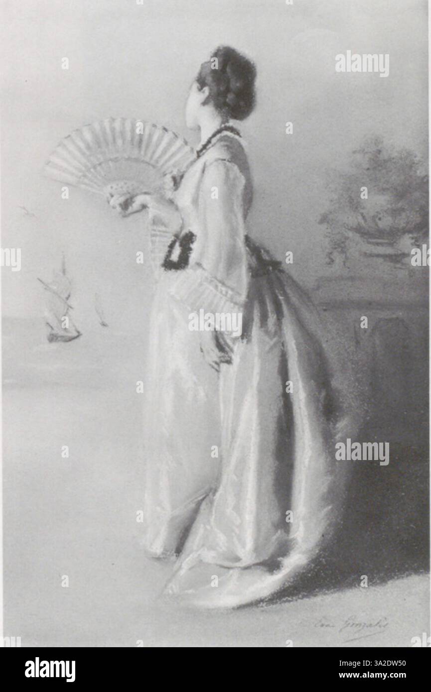 Eva Gonzalès' 1883 painting captures a quiet moment, focusing on soft ...