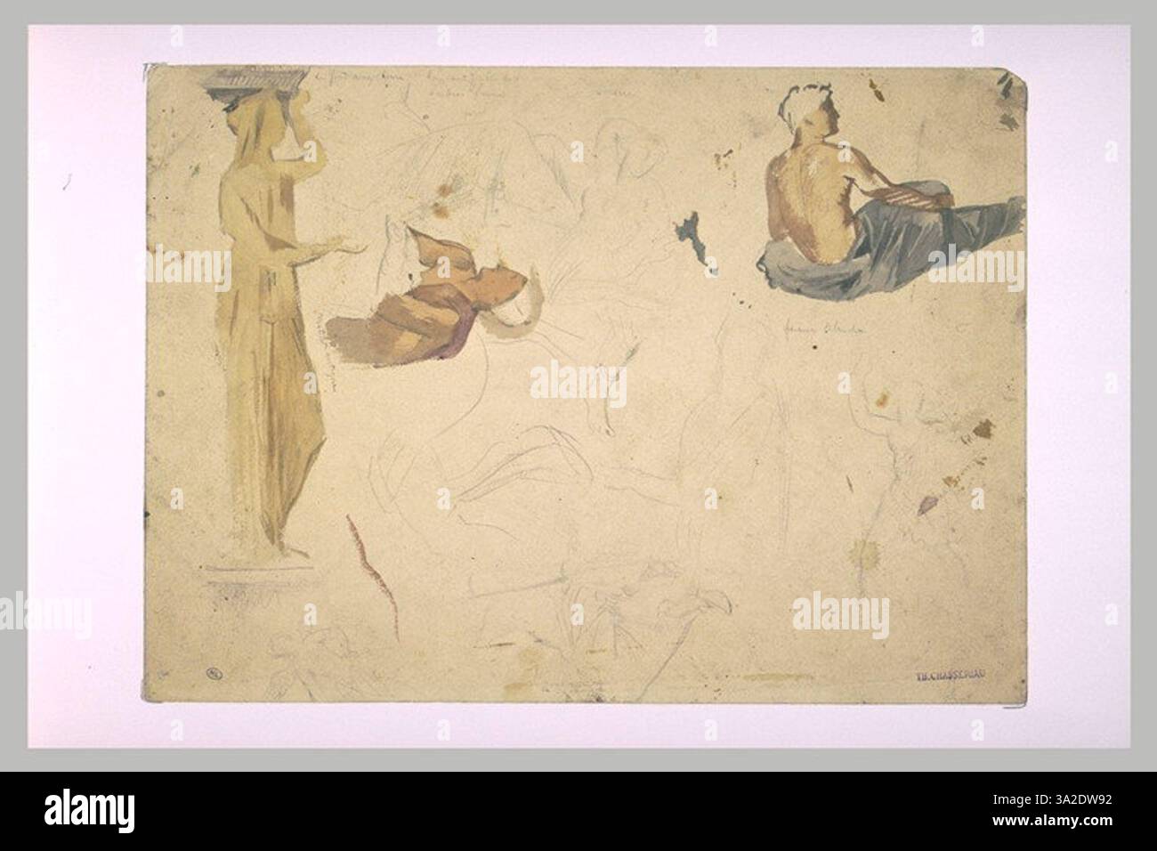 A study of antique figures, focusing on their anatomical details ...