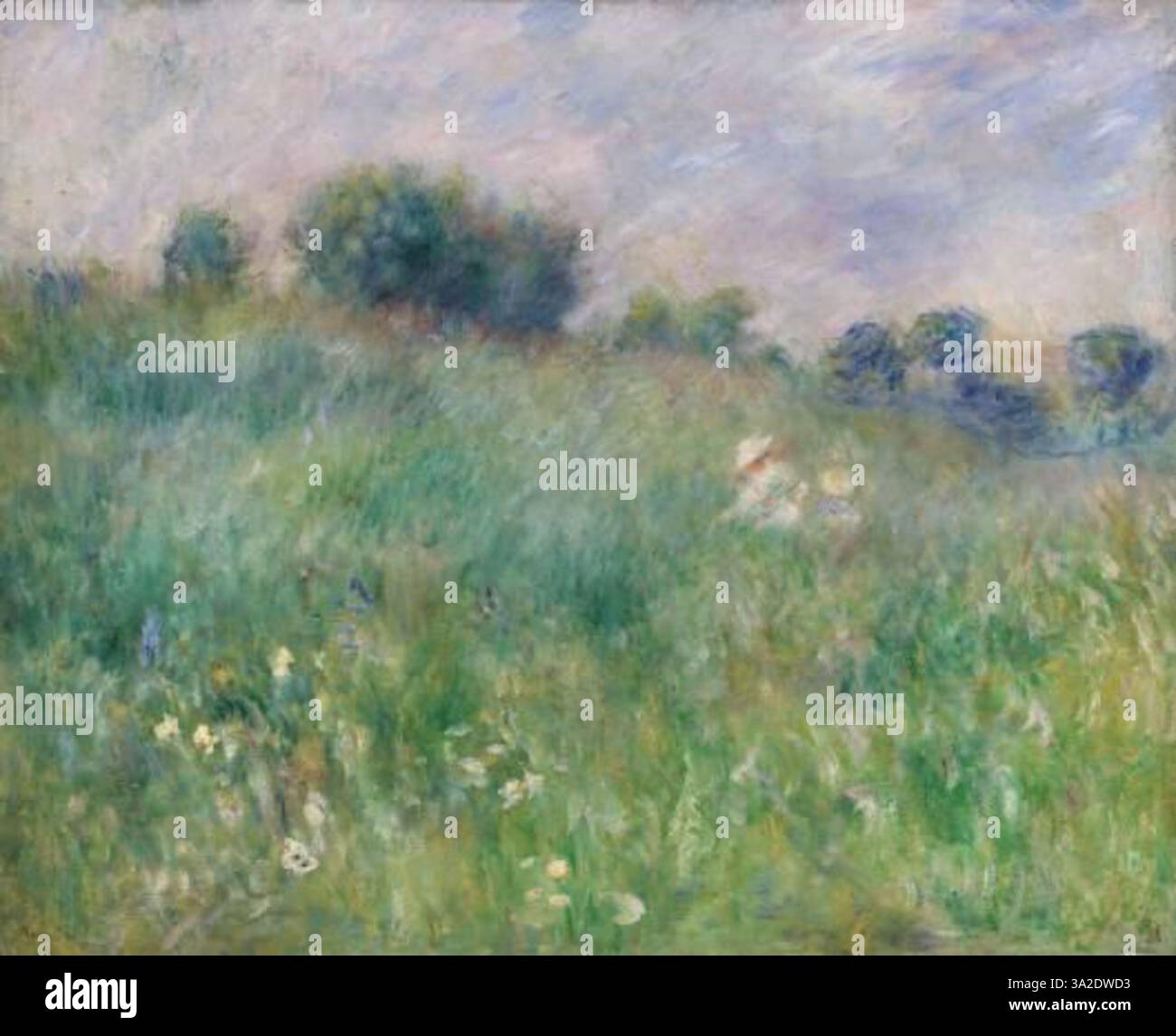 This landscape by Renoir shows a wide, open prairie, bathed in light ...