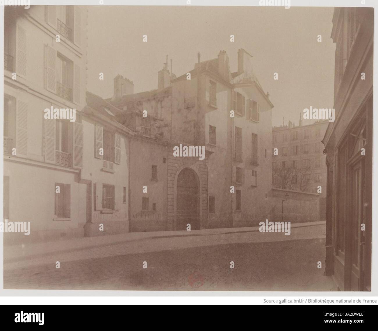 Captured in 1901, this photograph by Eugène Atget features the Couvent ...