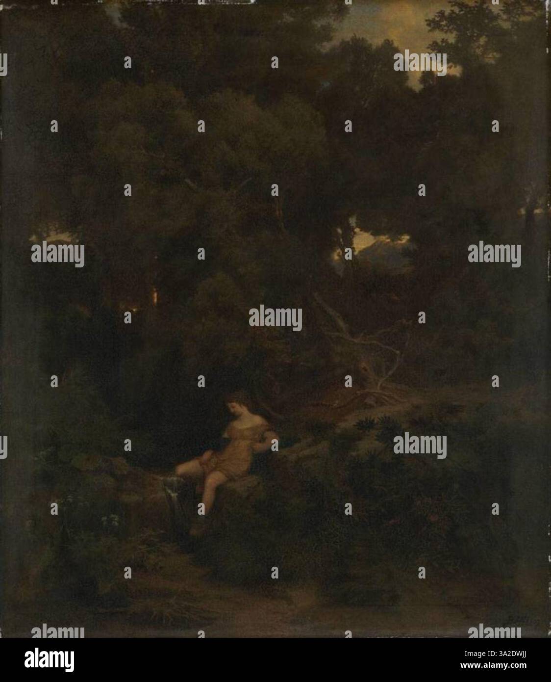 'Nymphe an der Quelle' (Nymph at a Spring), painted around 1855 ...