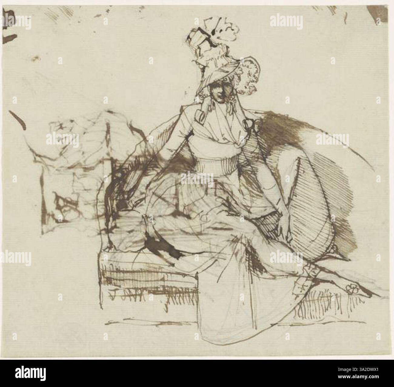 This painting by Fuseli shows a lady wearing a ruffled ‘chapeau à la ...