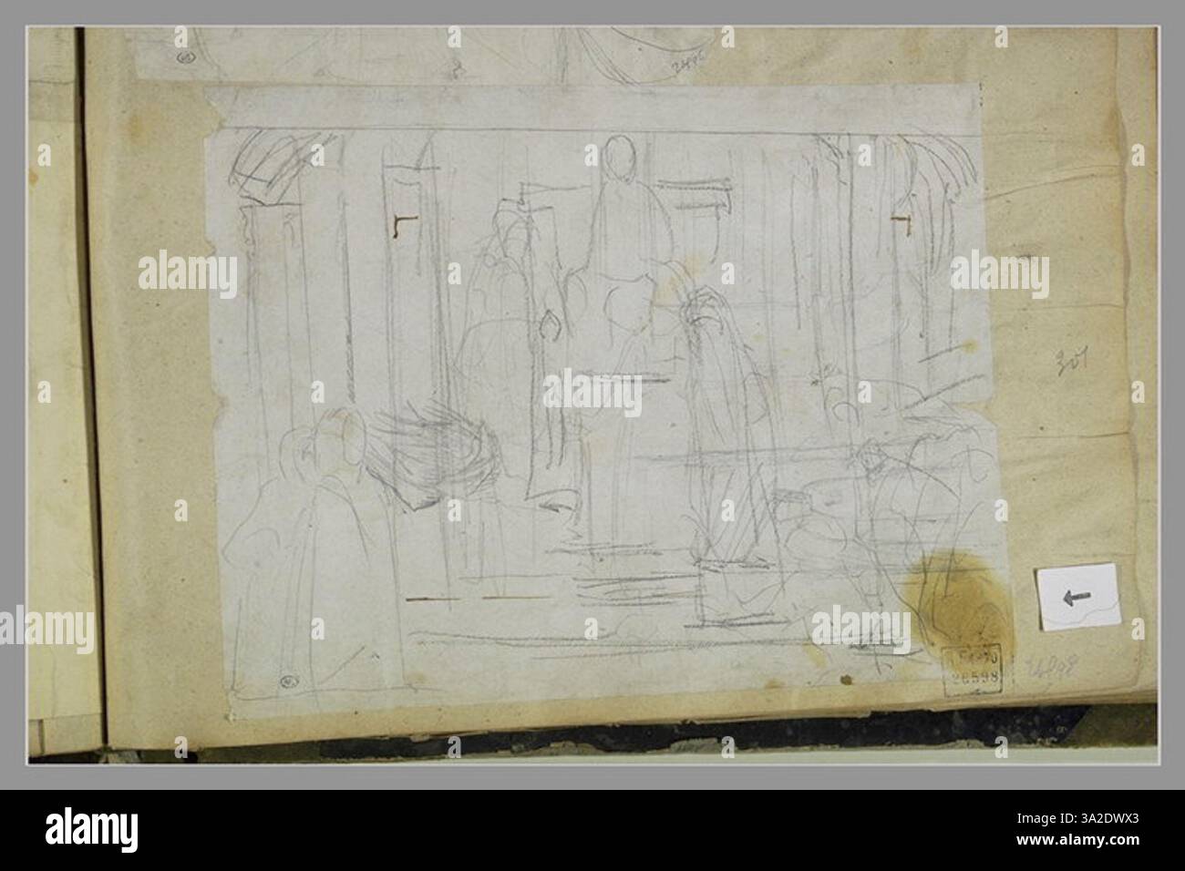 This artwork depicts the religious scene of the conversion of Mary of ...