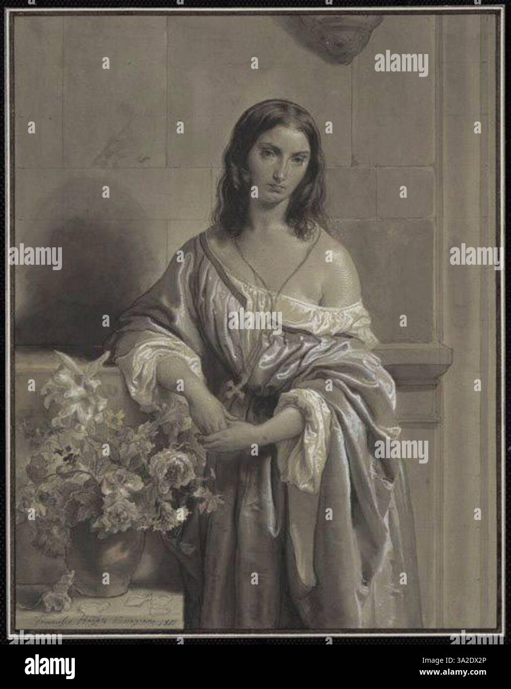 *La giovane veneziana* (The Young Venetian) by Francesco Hayez, painted ...