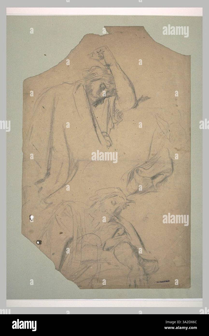 This work consists of three studies of a sleeping man, showcasing the ...