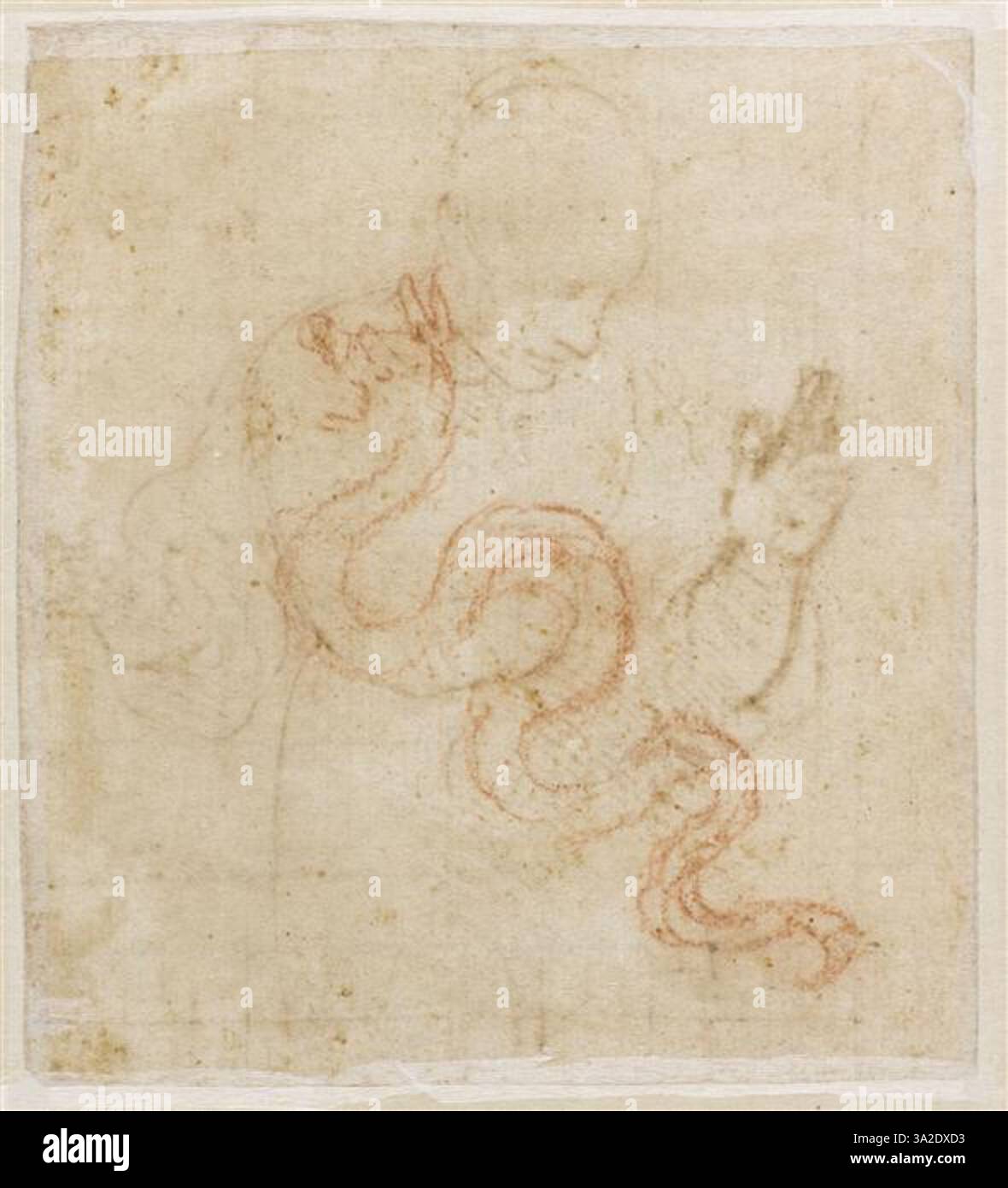 This drawing is another preparatory study for God the Father blessing ...