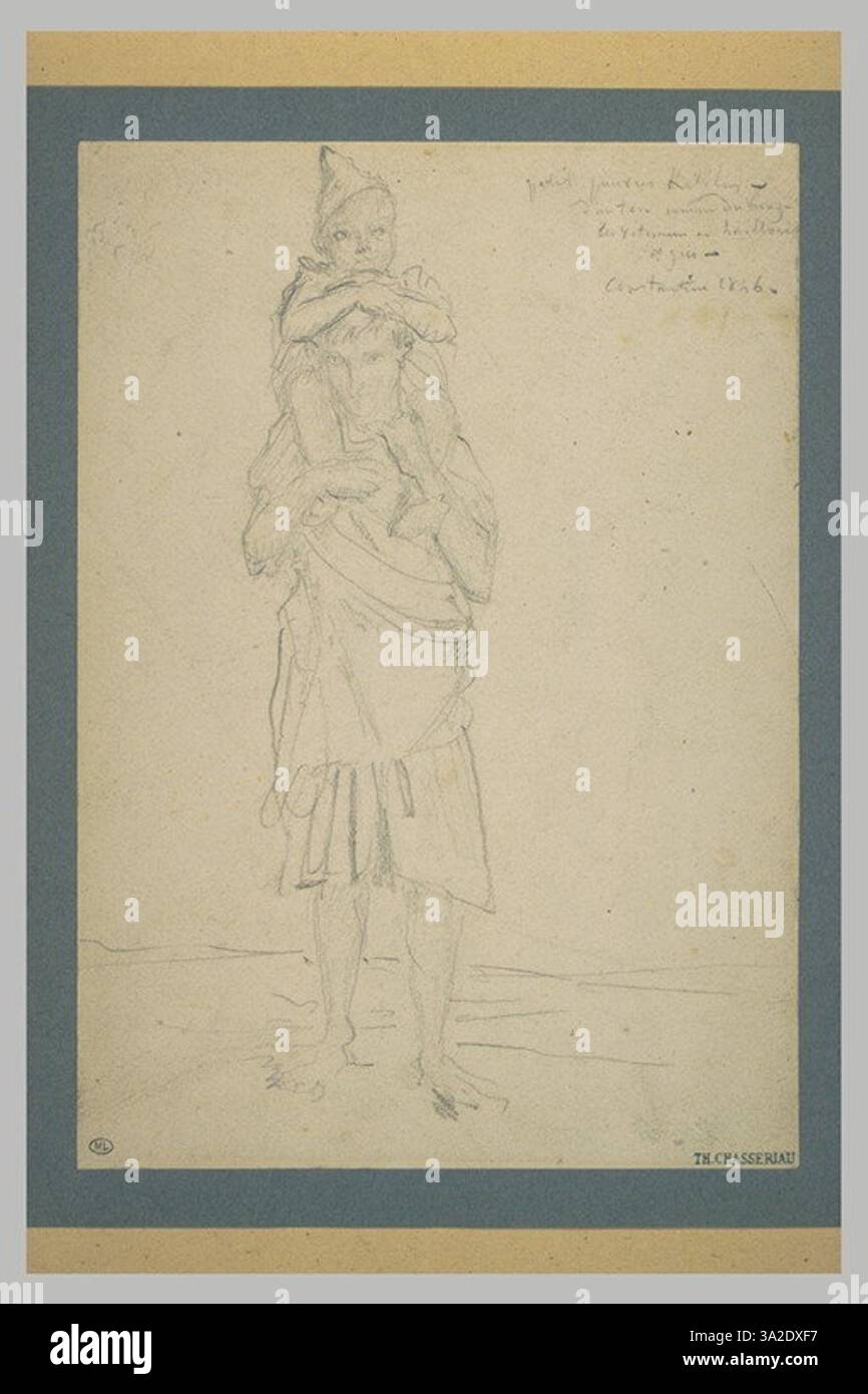 'Petits pauvres kabyles' depicts two poor Kabyle children from Algeria ...