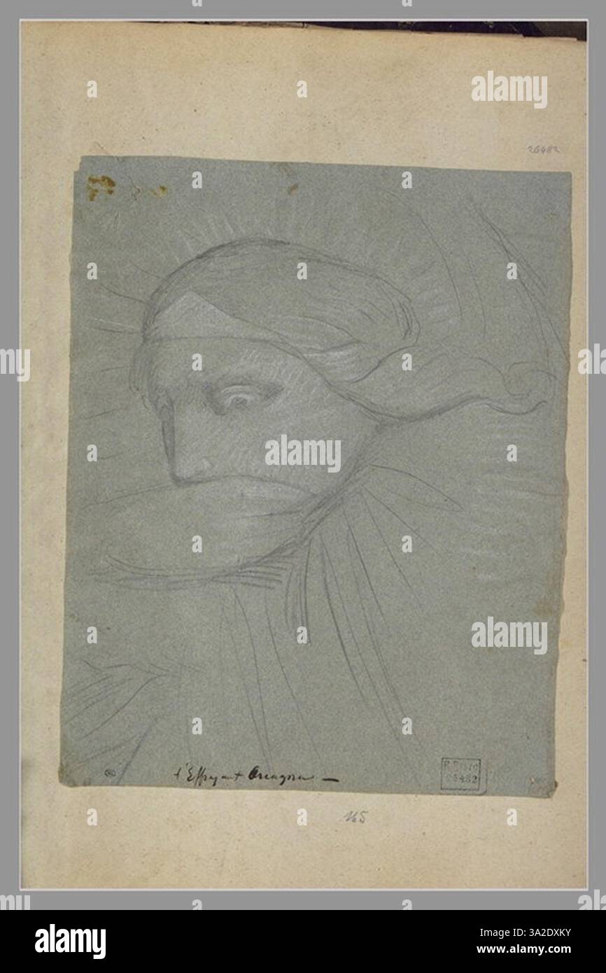 This study captures the head of a man in a three-quarter view to the ...