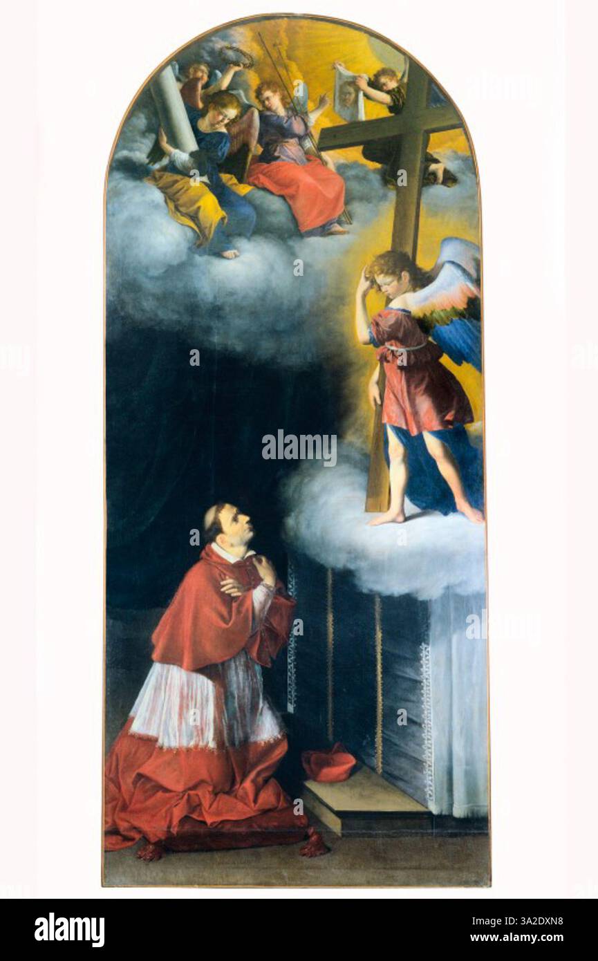 Orazio Gentileschi's 'San Carlo Borromeo adora la croce' (Saint Charles ...