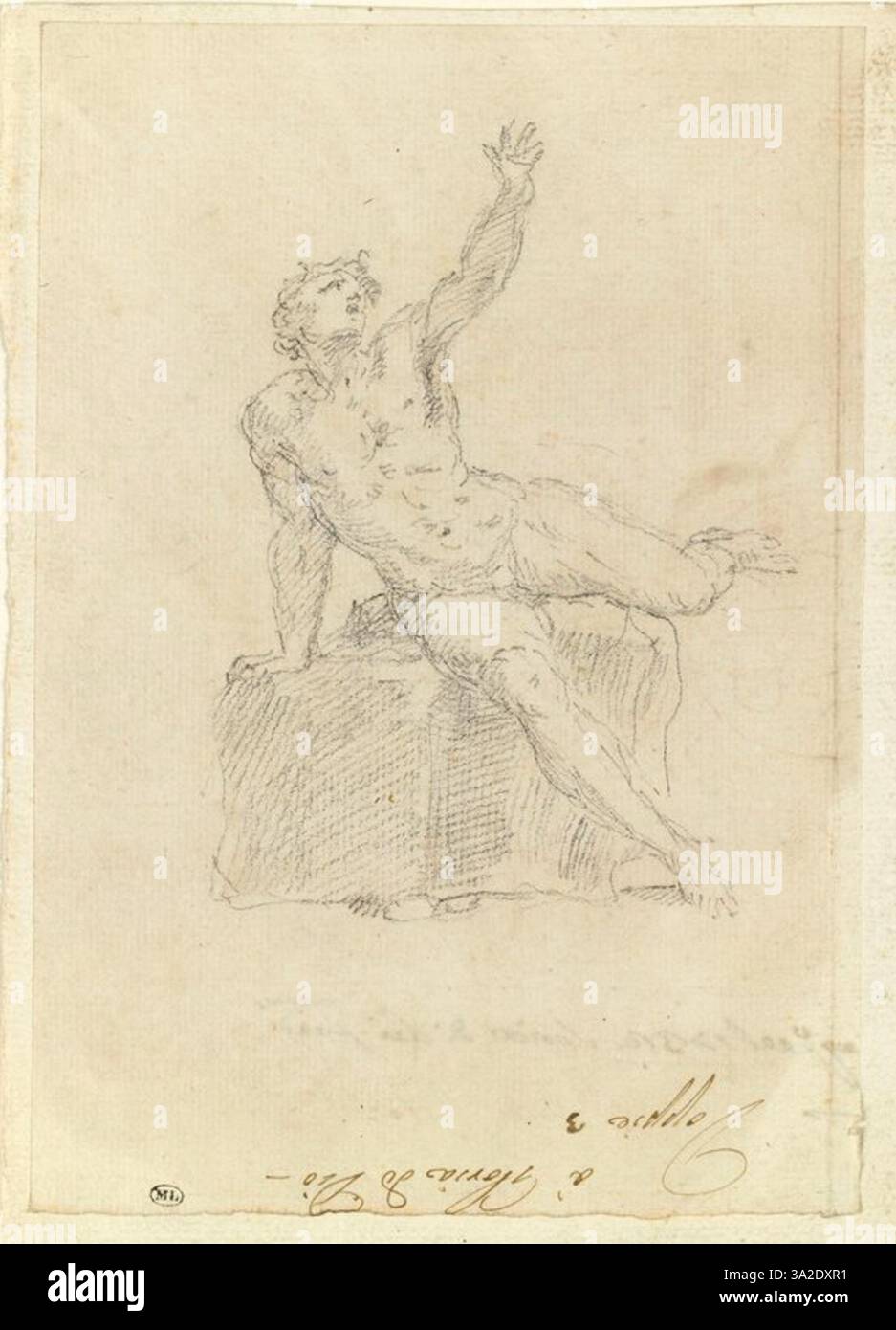 This work, attributed to Guido Reni, depicts the mythological scene of ...