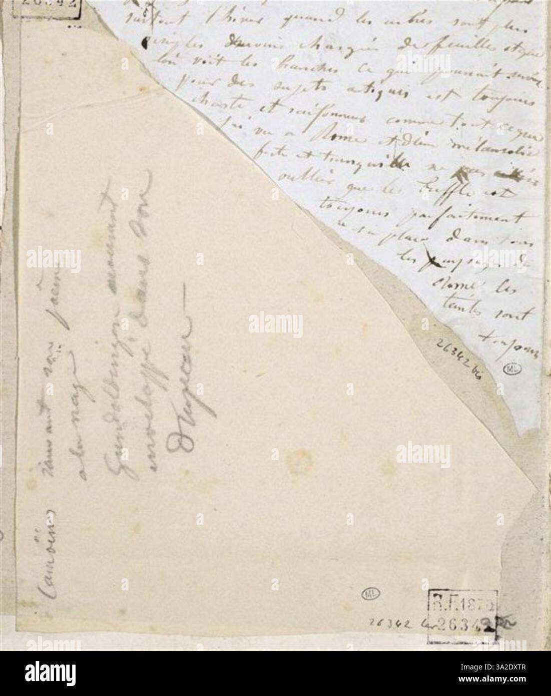 This piece features another handwritten manuscript by Théodore ...