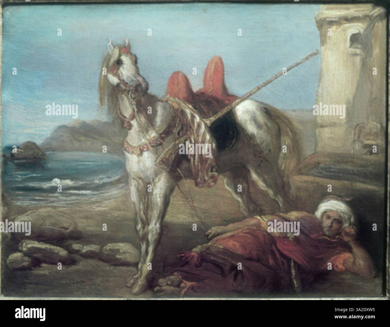 Chassériau’s painting of an Arab rider on a white horse depicts the ...