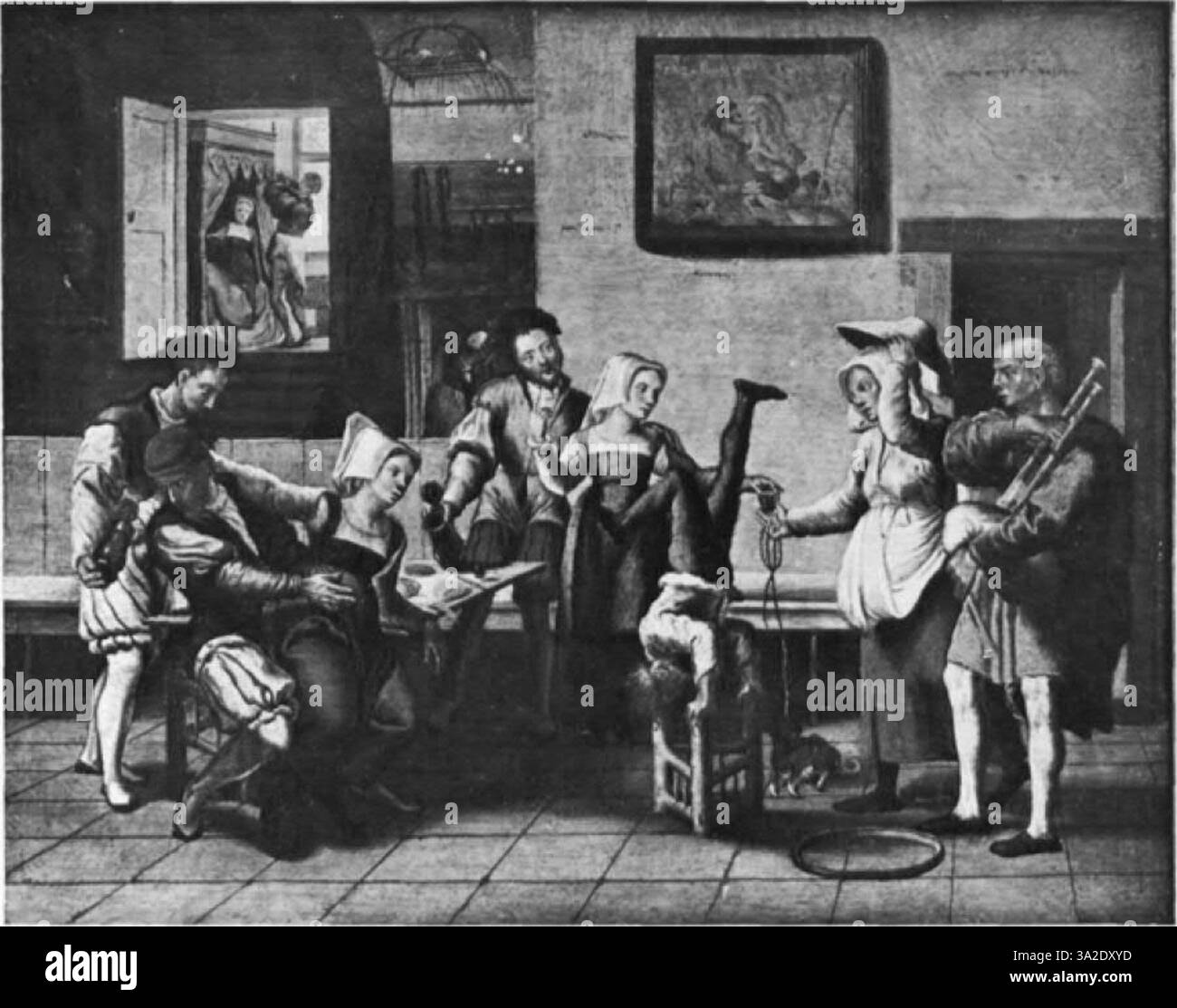 This painting by Jan van Scorel and Pieter Coeck van Aelst features a religious scene ...