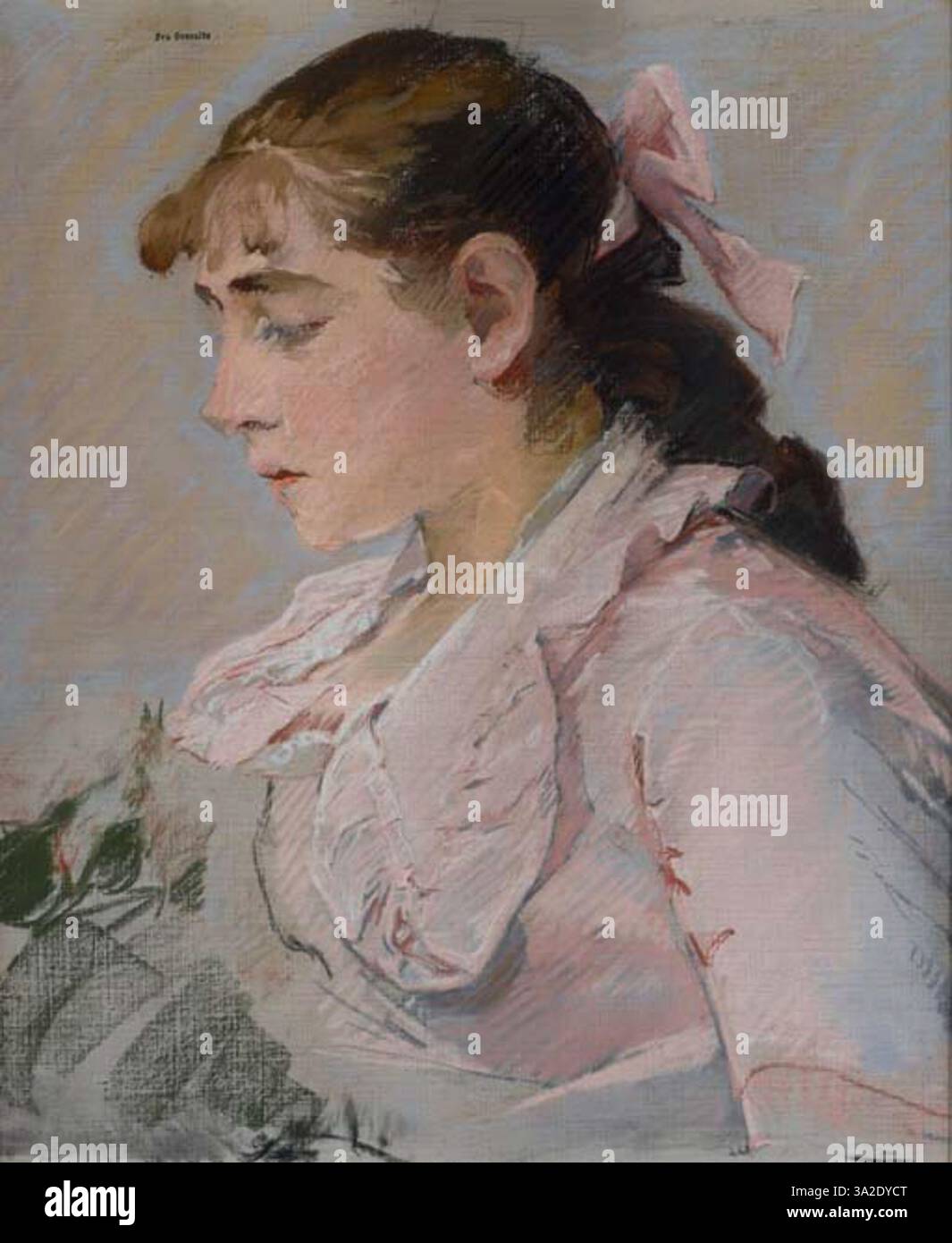 In 'La femme en rose,' Eva Gonzalès depicts her subject, Jeanne ...