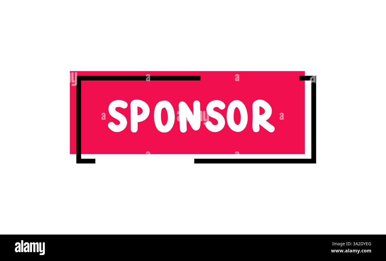Sponsor. Badge, icon, logo vector design illustration on white ...