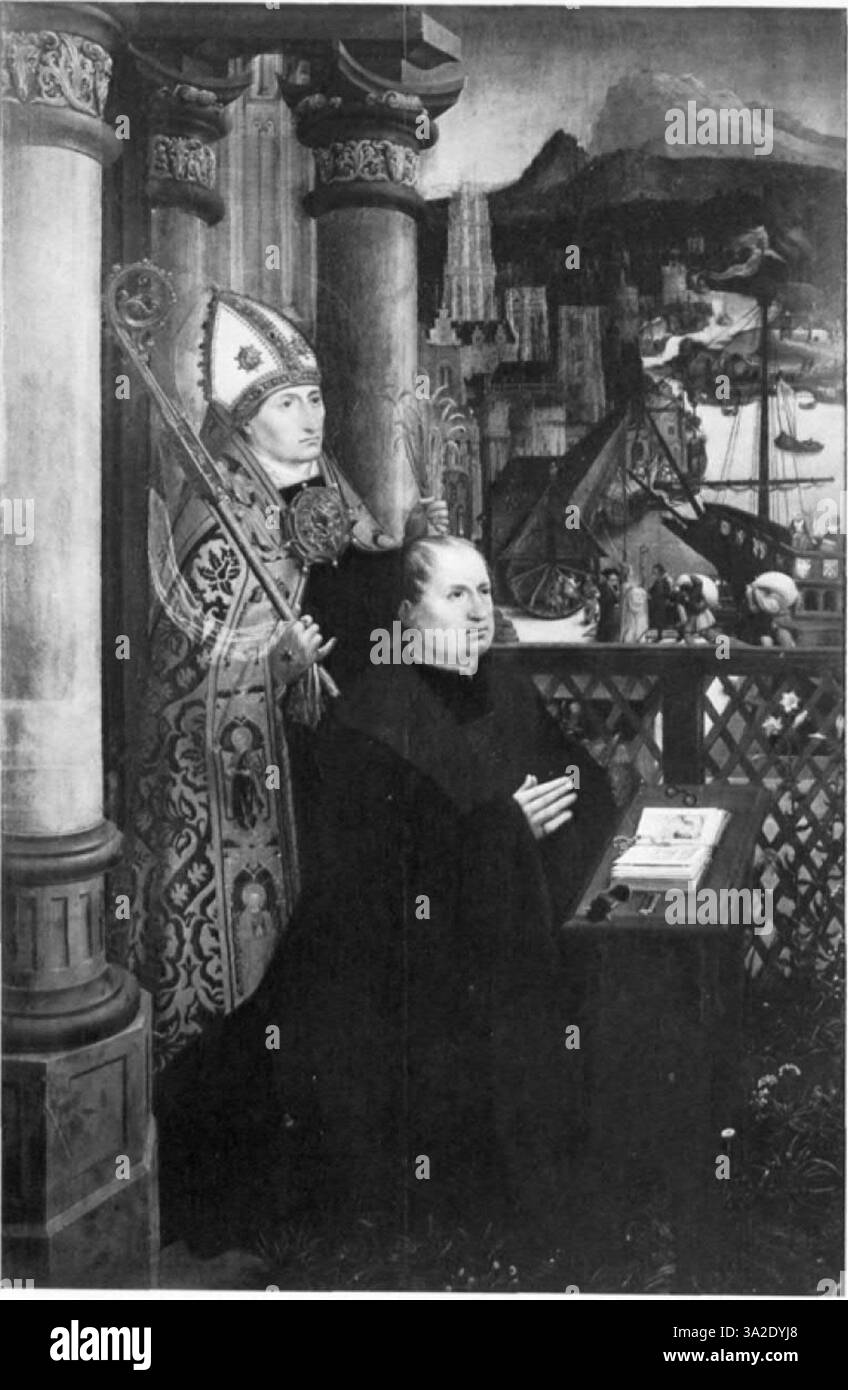 In this work by Joos van Cleve, Jan Provost, and Joachim Patenier, a detailed religious scene is ...