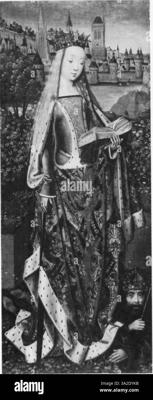 This painting presents a religious narrative, with a focus on intricate ...