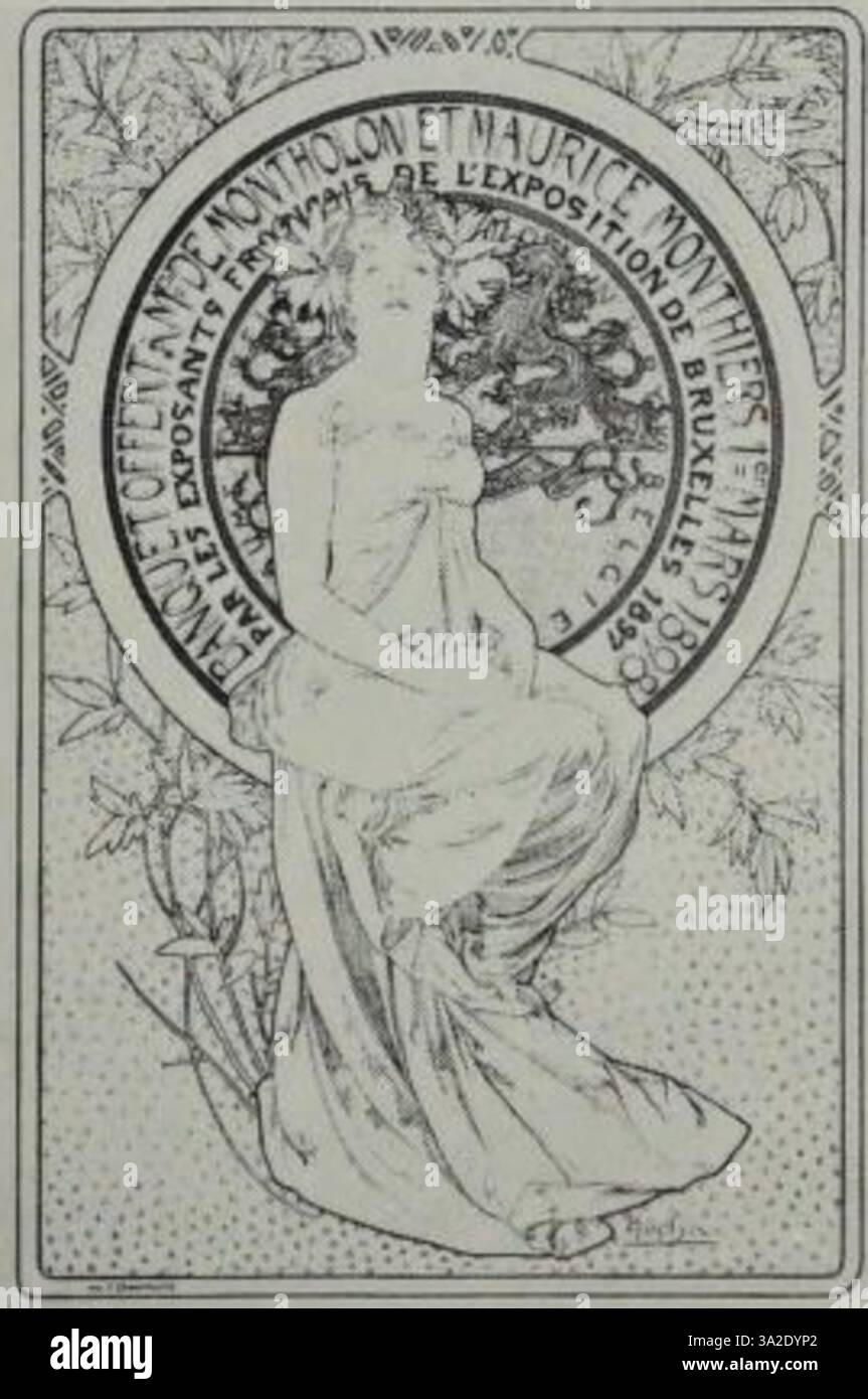 This painting by Alphonse Mucha depicts a harmonious blend of nature ...