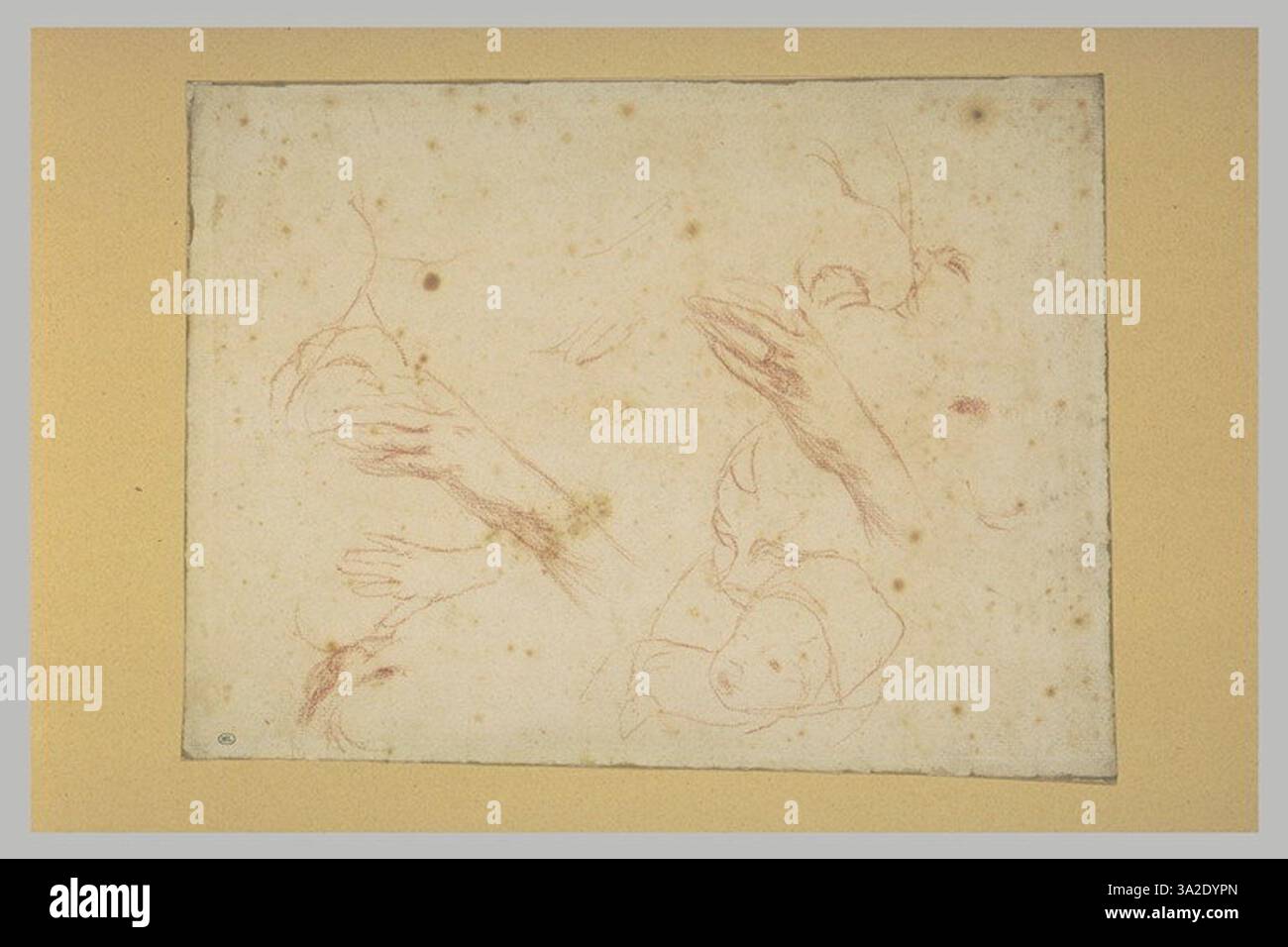 This piece focuses on the hands of a mother embracing her child, with ...