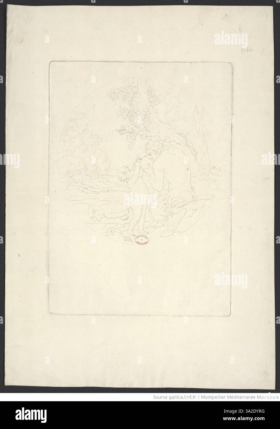 Satyre donnant à boire à un enfant by Francesco Inghirami depicts a ...