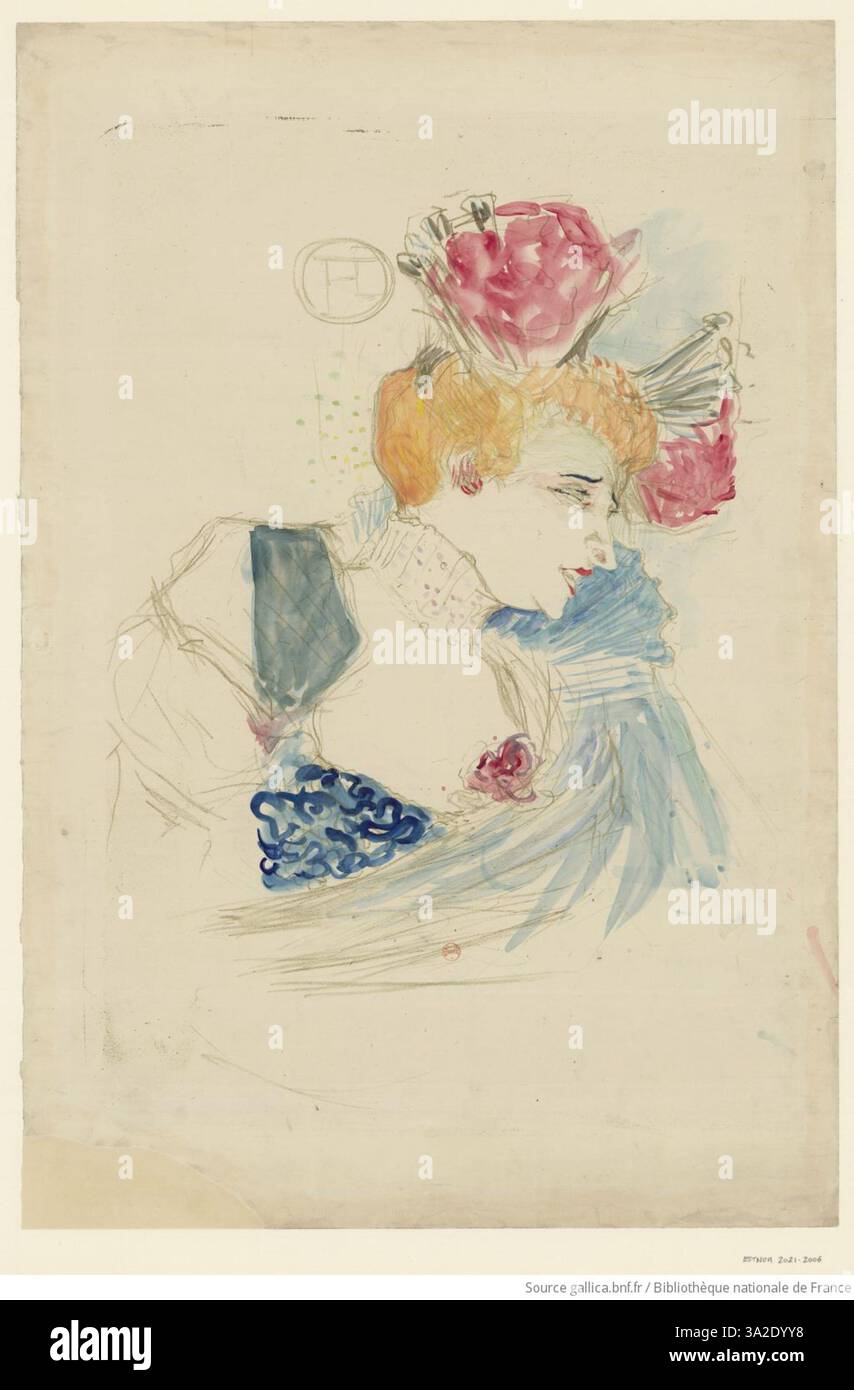 'Mademoiselle Marcelle Lender, en buste' features a portrait of ...