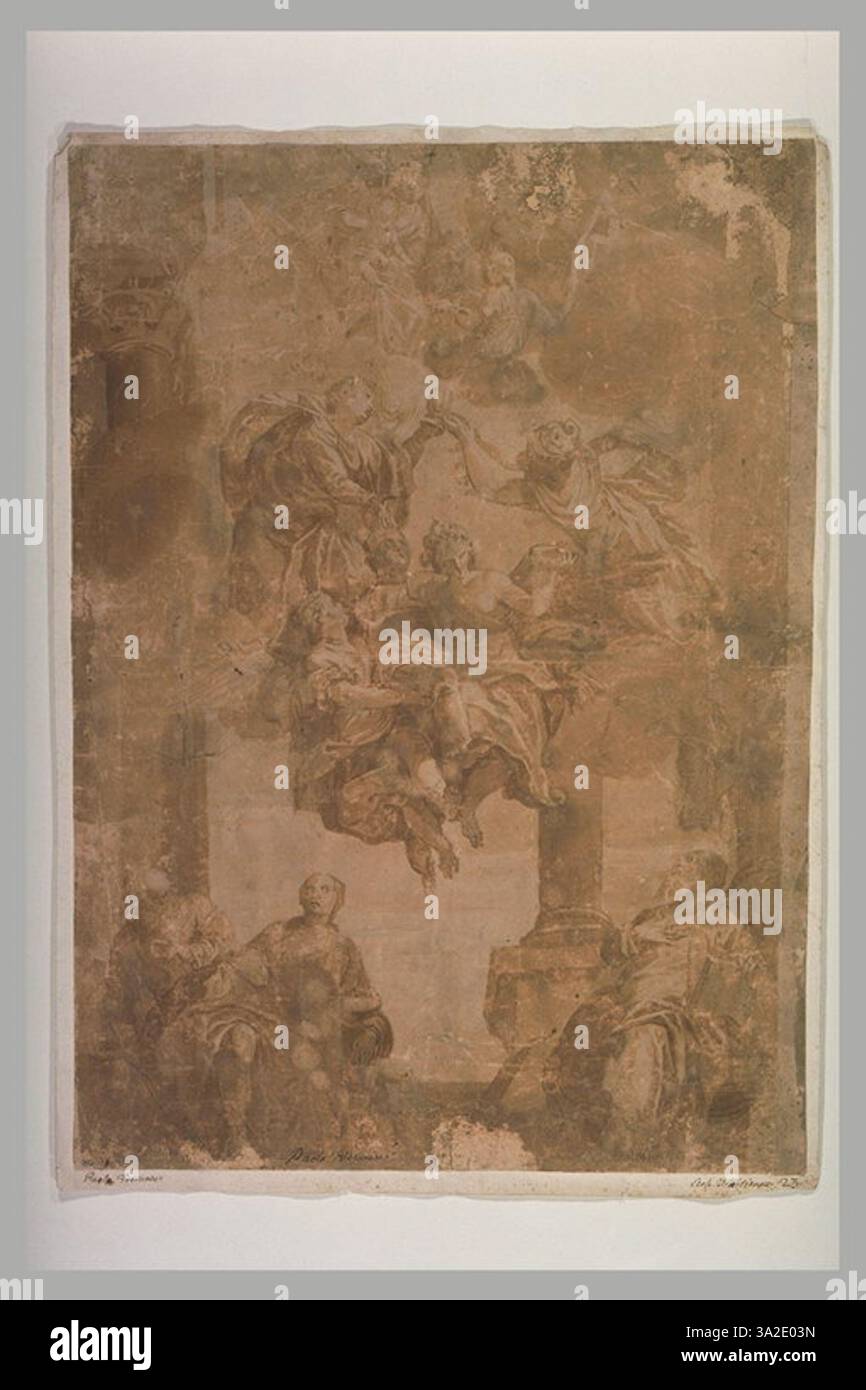 This reproduction of Veronese’s work depicts the Virgin Mary with the ...