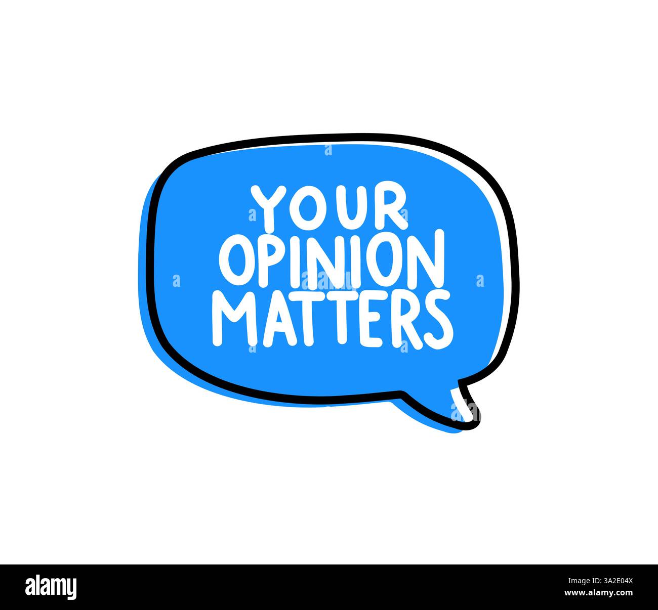 Your Opinion Matters. Badge, icon, logo vector design illustration on ...