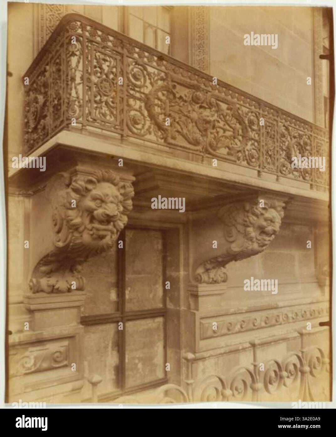 This photograph captures the view from a balcony at the Louvre in Paris ...