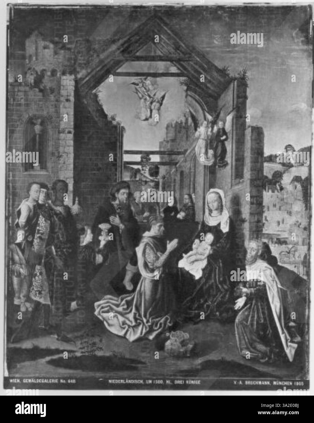 In this version of the 'Adoration', Hugo van der Goes portrays the ...