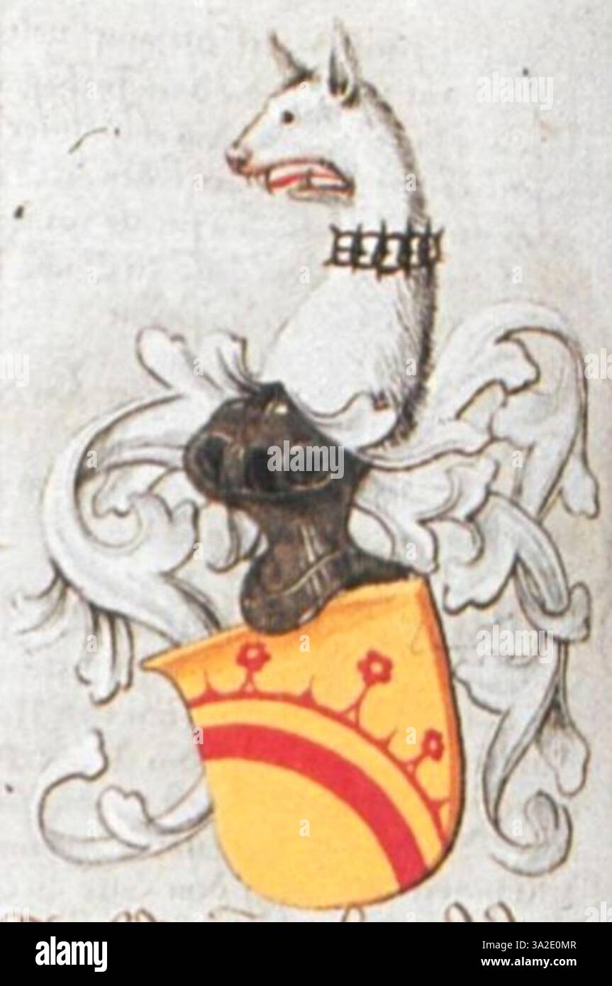 The 'Ruedigheim-Wappen' from 1471 depicts the heraldic coat of arms of ...