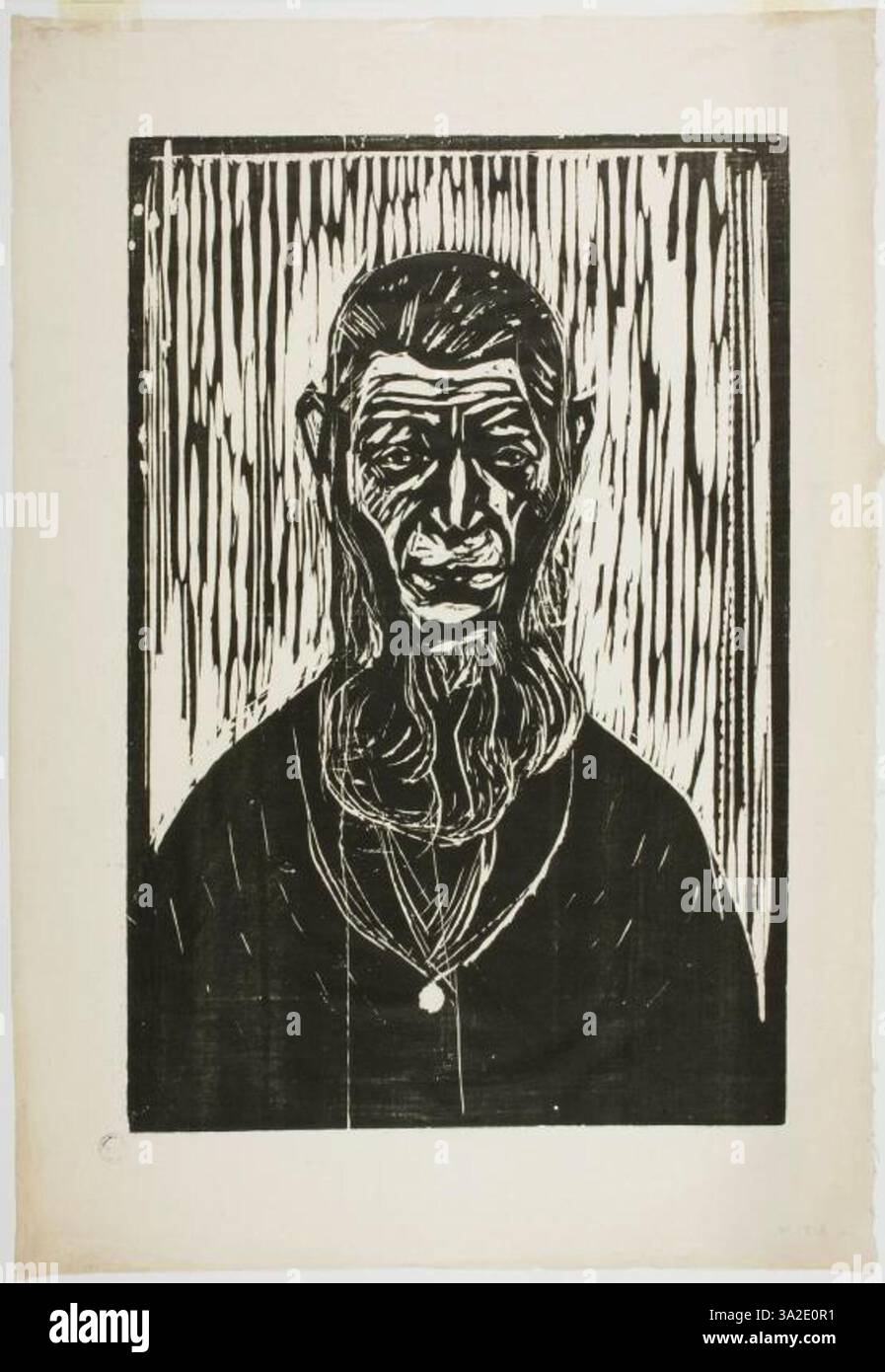 This depiction of 'Primitive Man' by Edvard Munch portrays a powerful ...