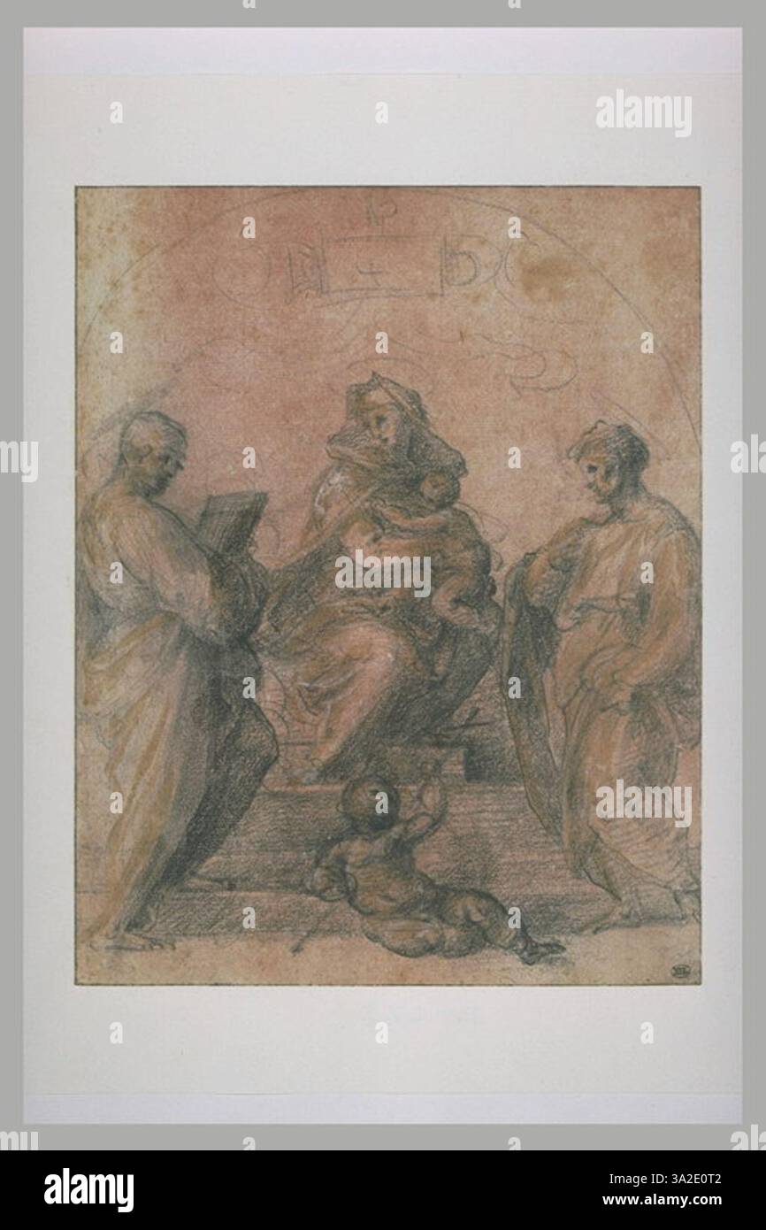 This work by Fra Bartolomeo shows a sacred conversation, where two ...