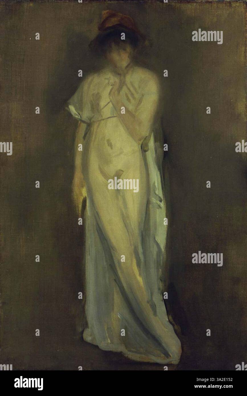 In 'y401 001', Whistler uses soft brushwork and subdued colors to ...