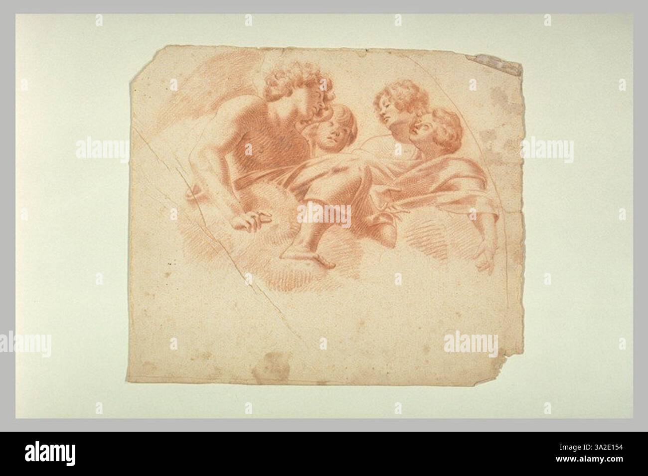 This work, a copy after another artist, shows four figures including an ...