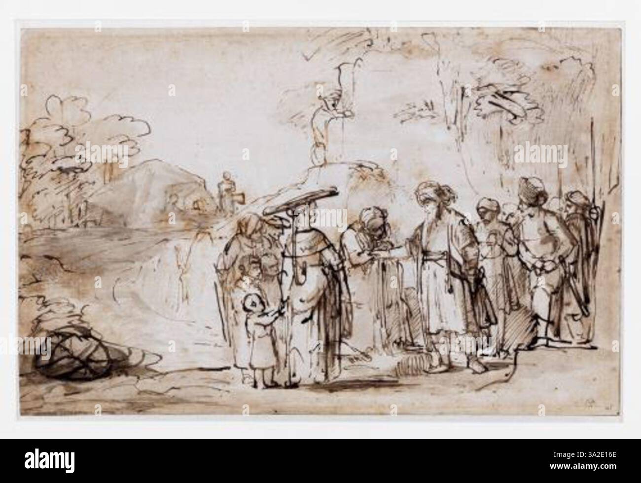 This artwork depicts the Roman women pleading for the life of their ...