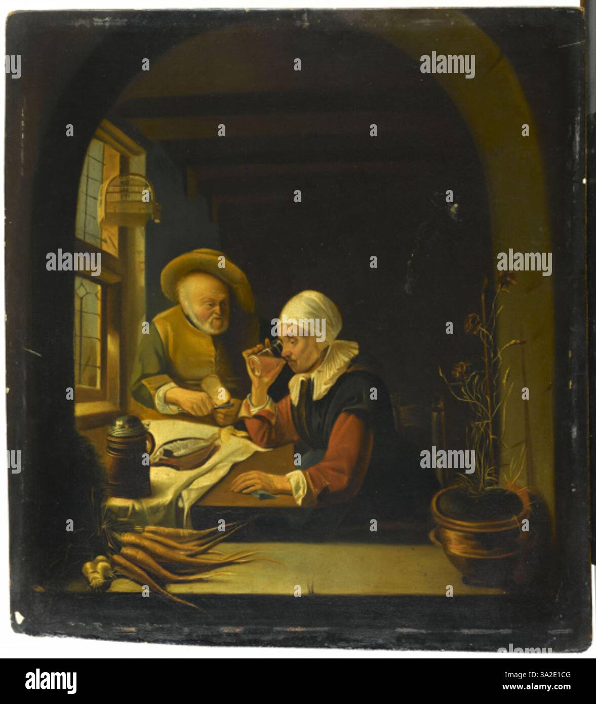 This domestic scene by Frans van Mieris captures a moment in 17th ...