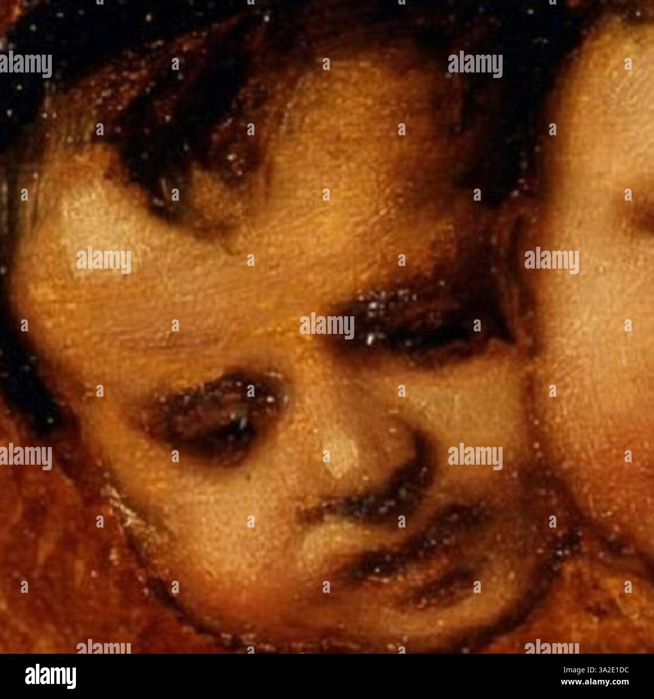 This detail shows two cherub heads by Titian, capturing the ethereal ...