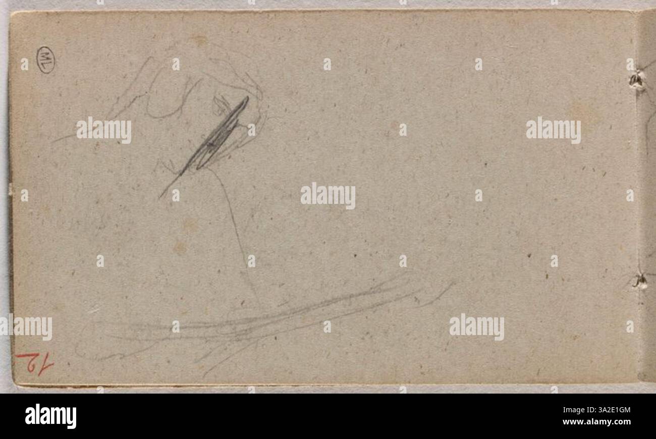 RF 26619, 21 by Chassériau portrays a subject with striking anatomical ...